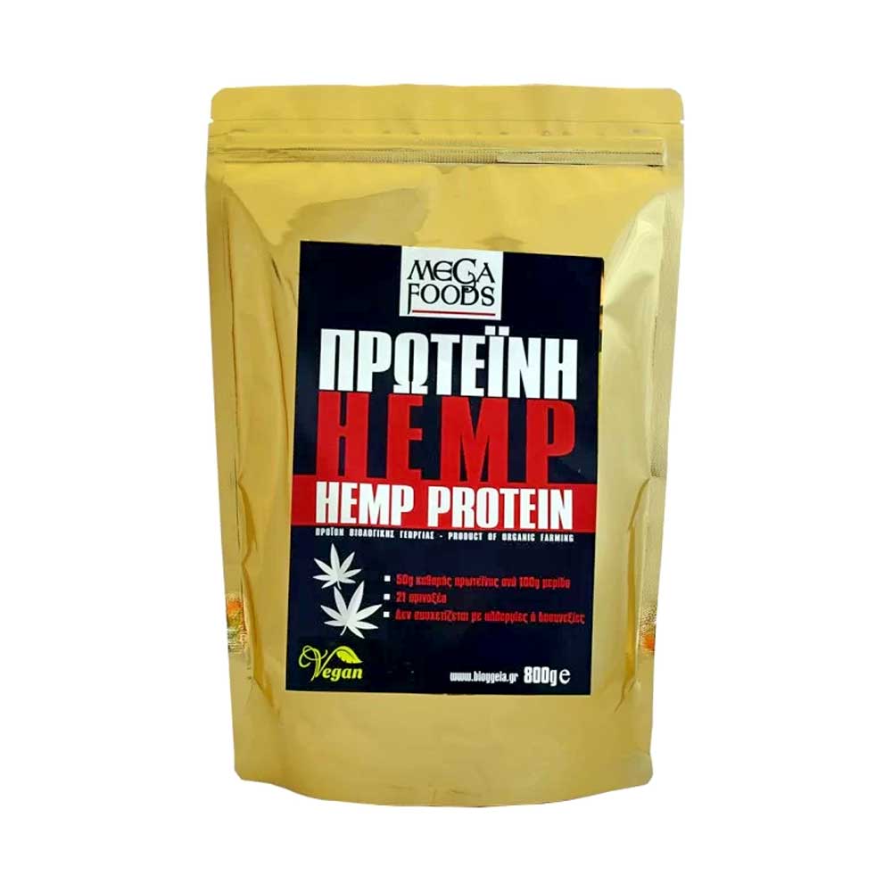 ΠΡΩΤΕΙΝΗ ΦΥΤΙΚΗ ΚΑΝΝΑΒΗΣ ΣΚΟΝΗ (Hemp protein powder) ΒΙΟ 800gr