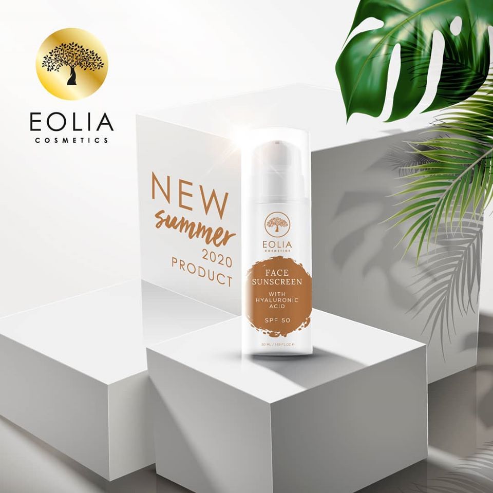 ΑΝΤΙΗΛΙΑΚΗ ΠΡΟΣΩΠΟΥ ΓΙΑ ΠΑΝΑΔΕΣ SPF 50 EOLIA ΜΕ ΥΑΛΟΥΡΟΝΙΚΟ